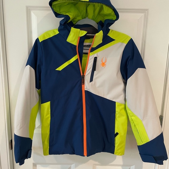 Spyder | Jackets & Coats | Spyder Youth Jacket In Blue And Neon | Poshmark